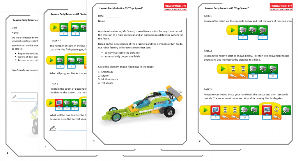 STUDENT WORKSHEETS_erly | ROBORISE-IT Robotics Education