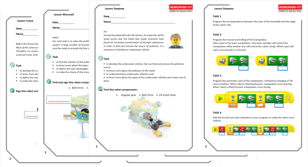 Plans for WeDo courses | ROBORISE-IT Robotics Education